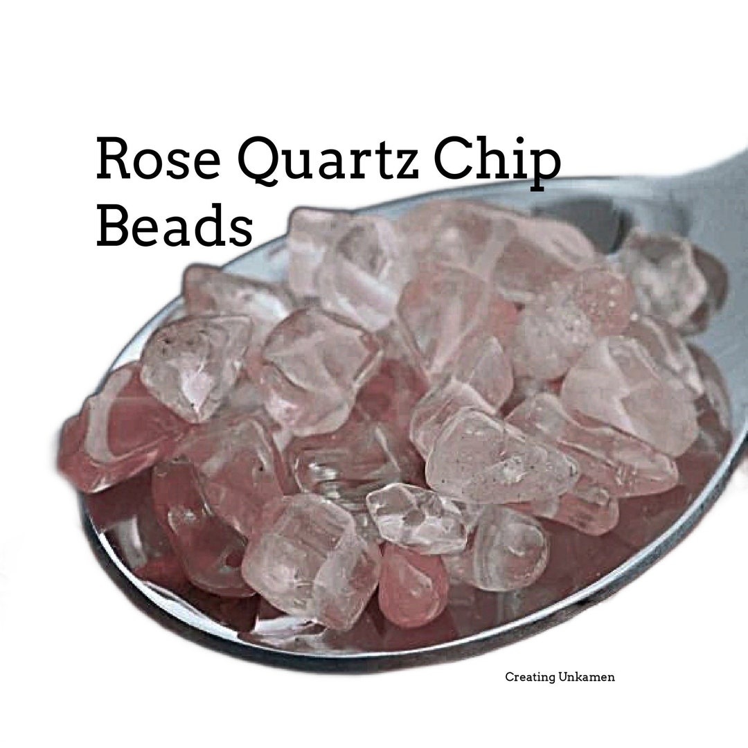 100 - Rose Quartz Chip Beads - 24 Grams - 100% Guaranteed Satisfaction ...