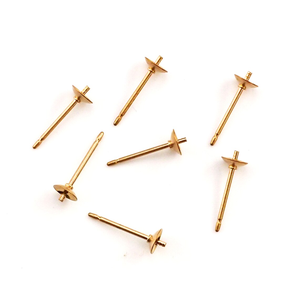 14kt Gold Filled Post With Peg Earrings Kit - Makes 4 Pairs - 3mm, 4mm ...
