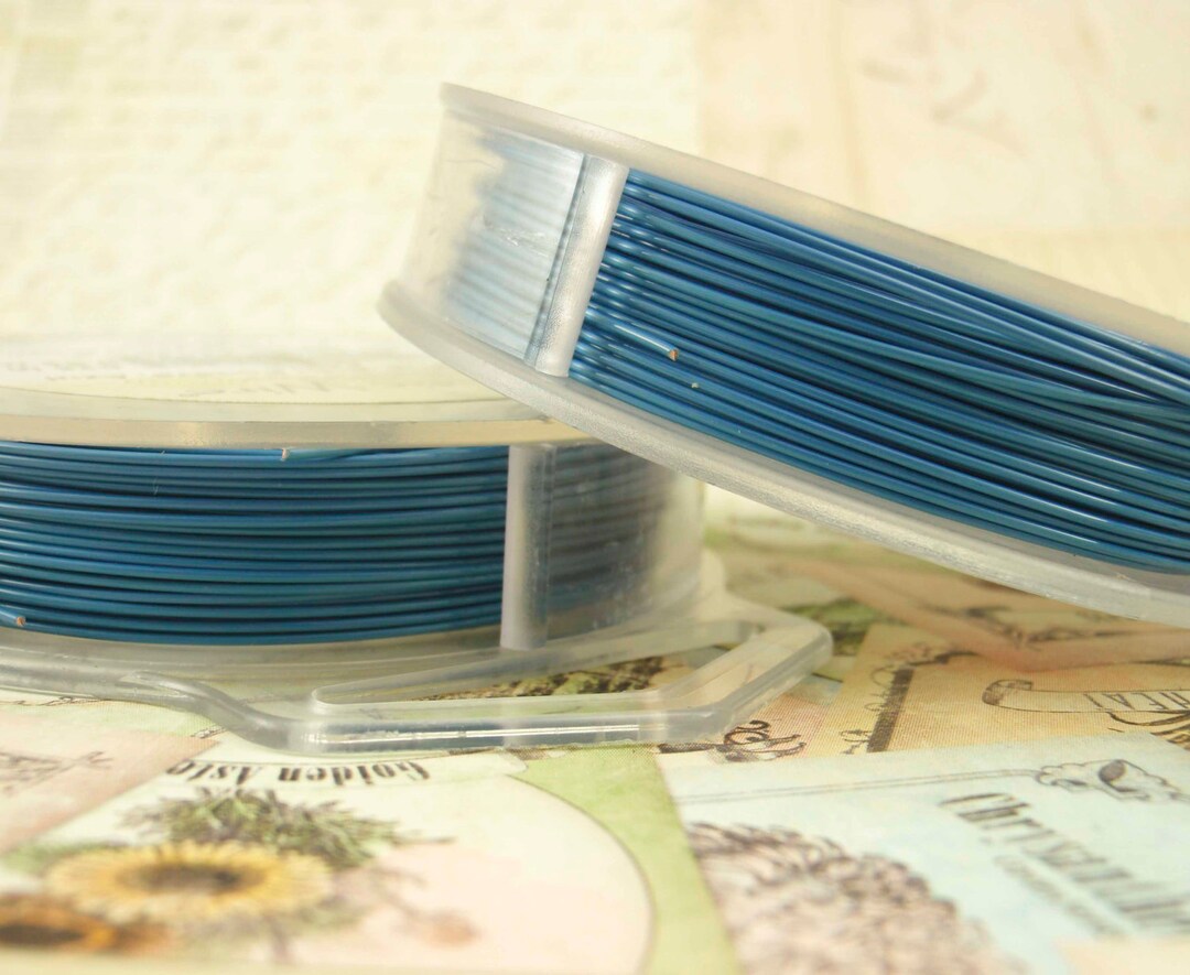 Powder Blue Artistic Wire - Permanently Colored - You Pick Gauge 18, 20 ...