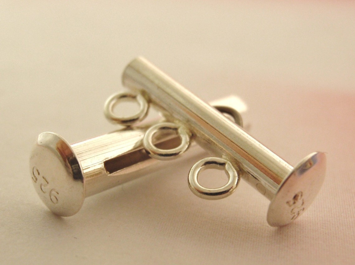 1 Sterling Silver Slide Lock Clasp You Pick Size Shiny - Etsy