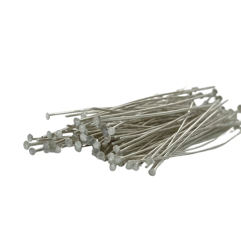 50 Silver Filled Flat Head Pins 26 Gauge - Shiny or Antique Silver - Etsy