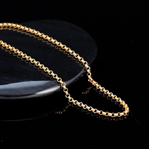 2mm 14kt Gold Filled Rolo Chain Custom Finished Lengths or - Etsy