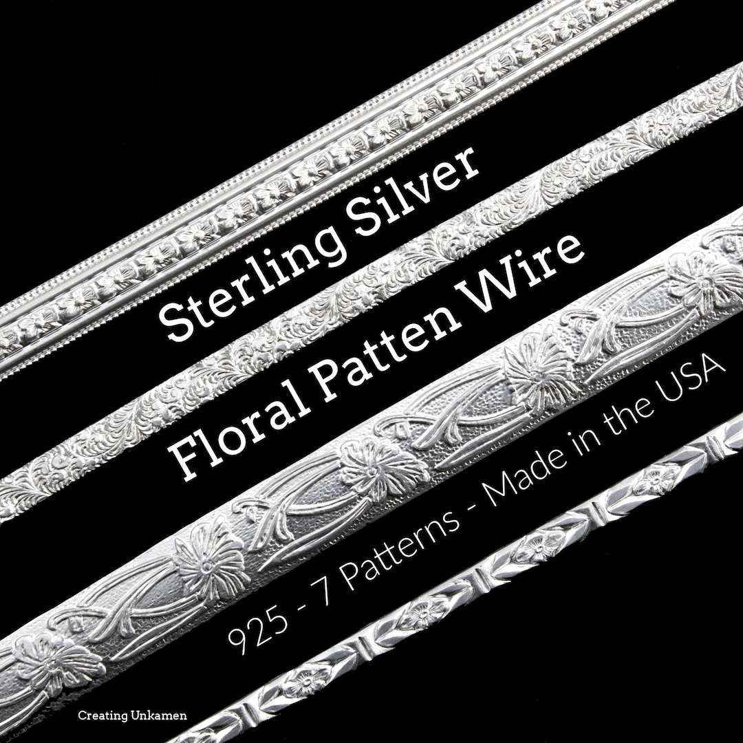 Sterling Silver Floral Pattern Flat Wire - by the Inch Dead Soft Temper ...