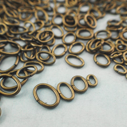 10 14kt Gold Filled Oval Jump Rings 7 Sizes in 16 18 20 - Etsy
