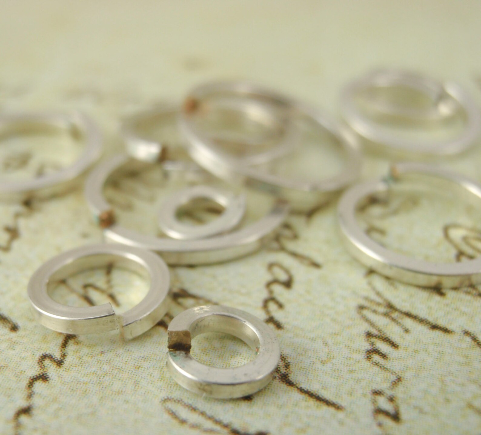 10 Square Silver Filled Jump Rings Your Choice of Gauge | Etsy