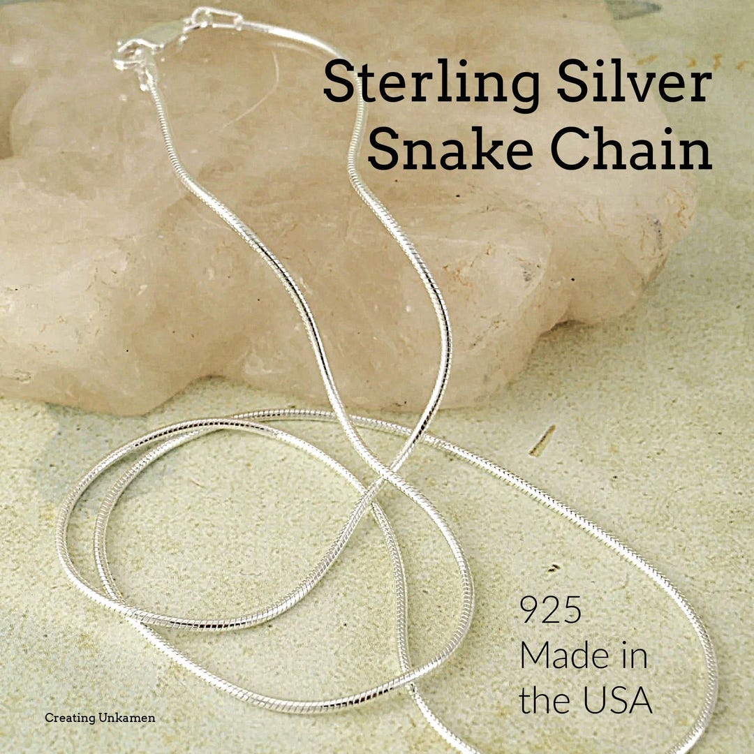 Sterling Silver Snake Chain 1mm - by the Foot or Finished - Etsy