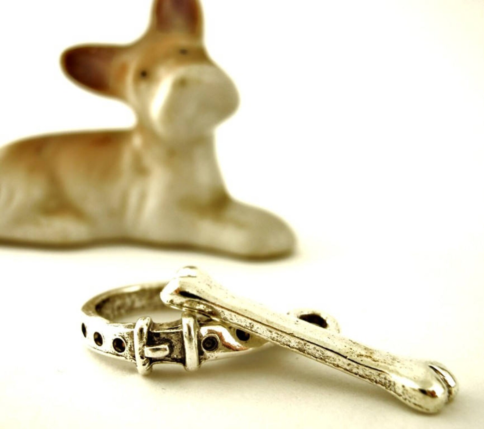 1 Toggle Clasp Dog Collar and Bone 18mm X 16mm in Antique - Etsy
