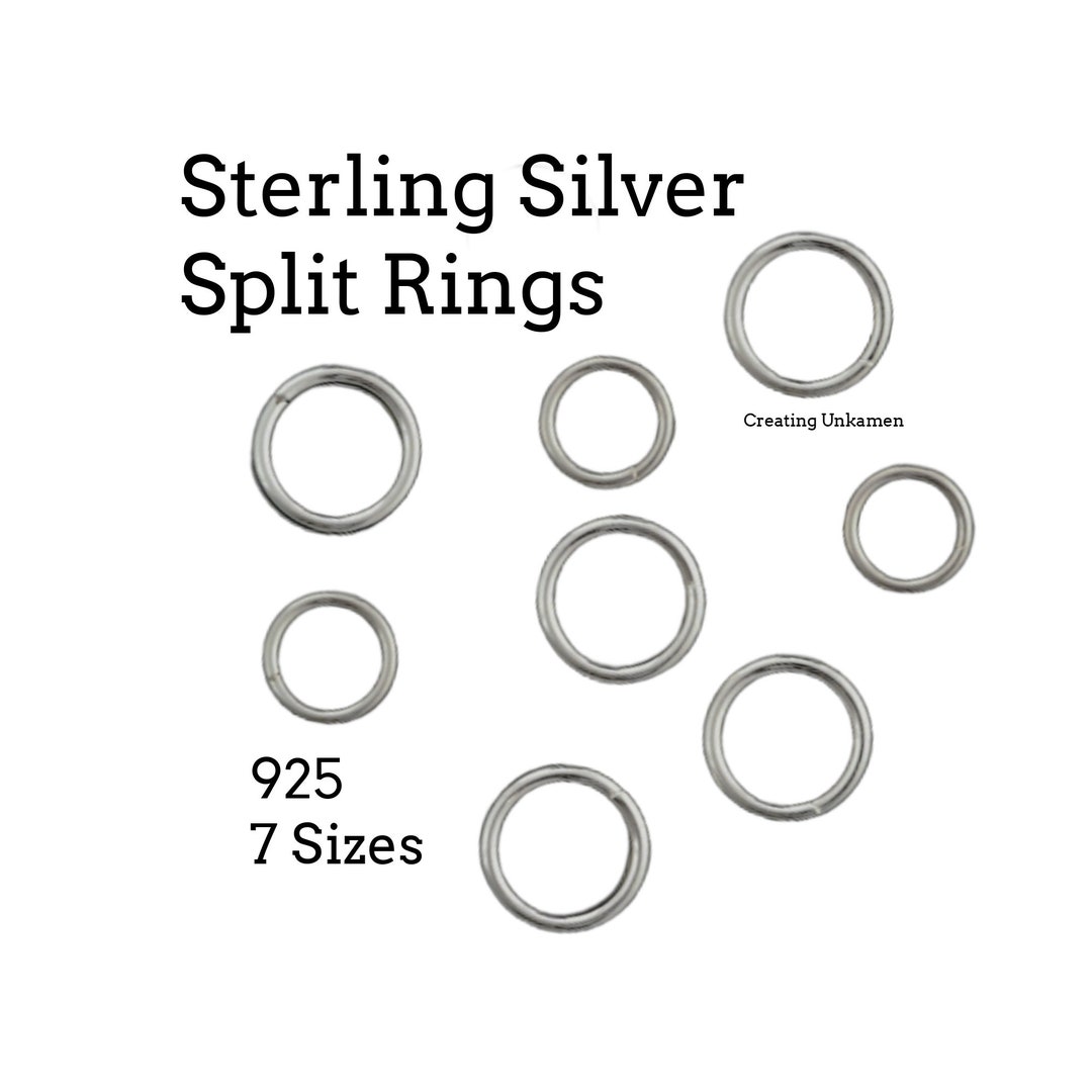 Sterling Silver Split Rings - Key Rings, Links, Connectors 3.5mm, 4mm ...