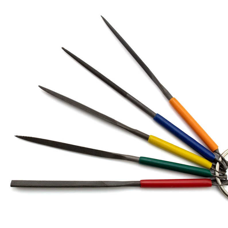 Steel File Set 5 Different File Shapes Basic or Advanced - Etsy
