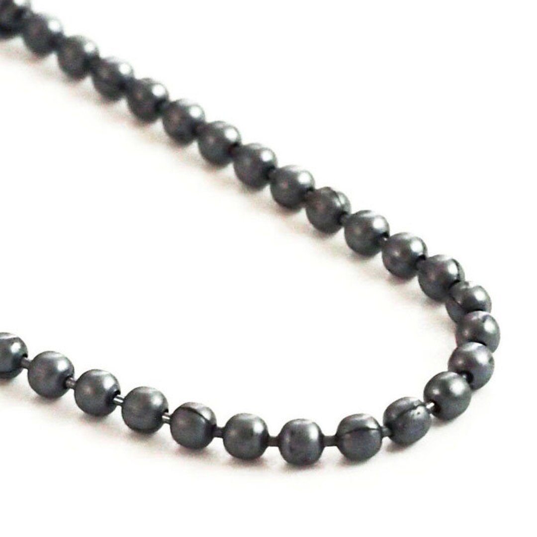 Sterling Silver Bead Chain 3mm by the Foot or Finished in - Etsy