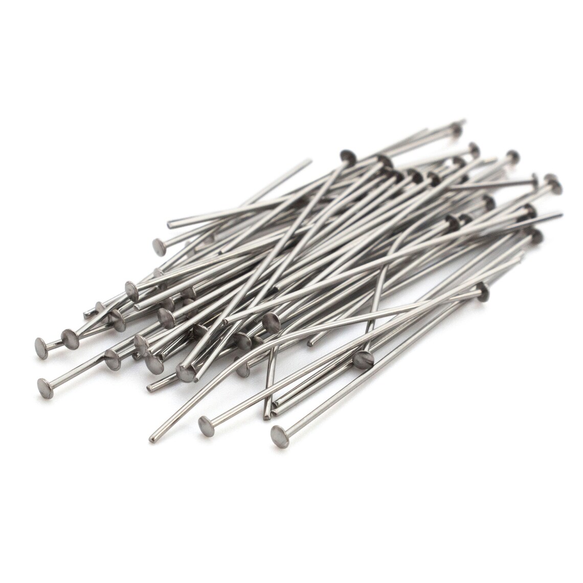 50 Economical Flat Head Pins Stainless Steel 21 Gauge or 24 - Etsy