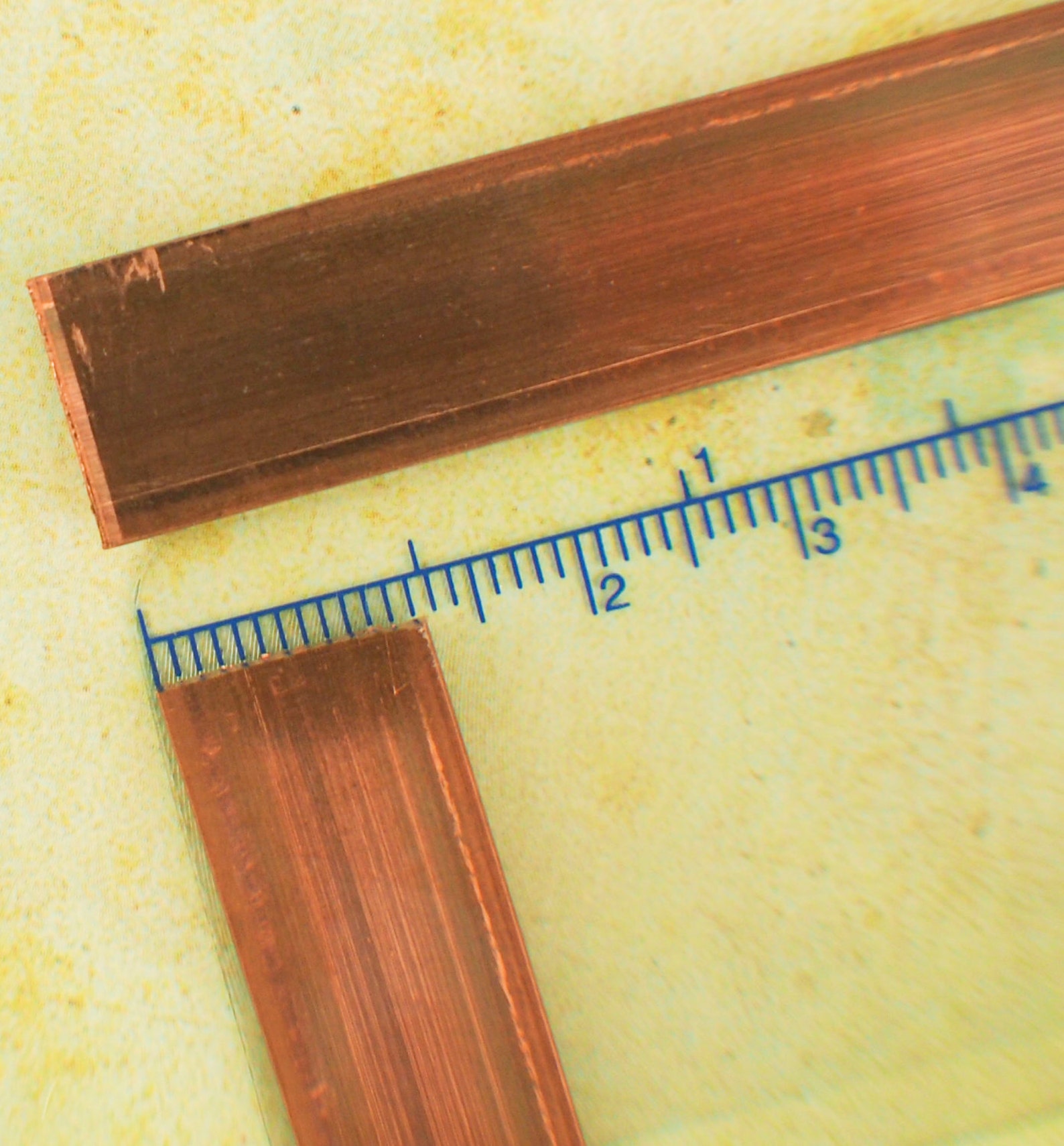 Flat Solid, Raw Copper Strip Bracelet and Ring Stock - 14 Gauge in 1/2 ...