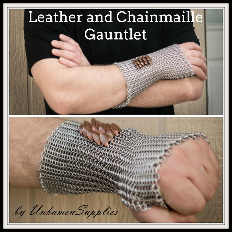 Tutorial Leather and Chainmaille Gauntlet - Etsy