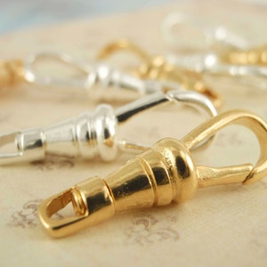 4 Large Self Closing Swivel Clasps - Triggerless - 22mm X 8mm - Silver ...