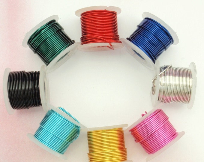 22 Gauge Colorful Enameled Coated Copper Wire Sample Pack B-40 Yards-8 ...