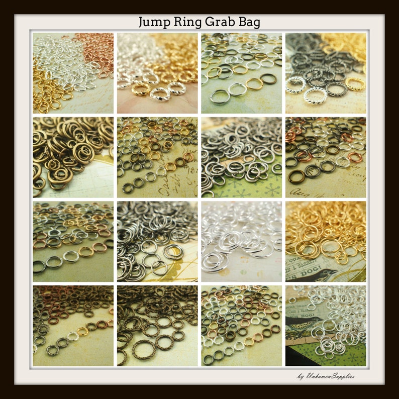 Jump Ring Grab Bag - Best Commercially Made - Silver Plate, Gold Plate ...