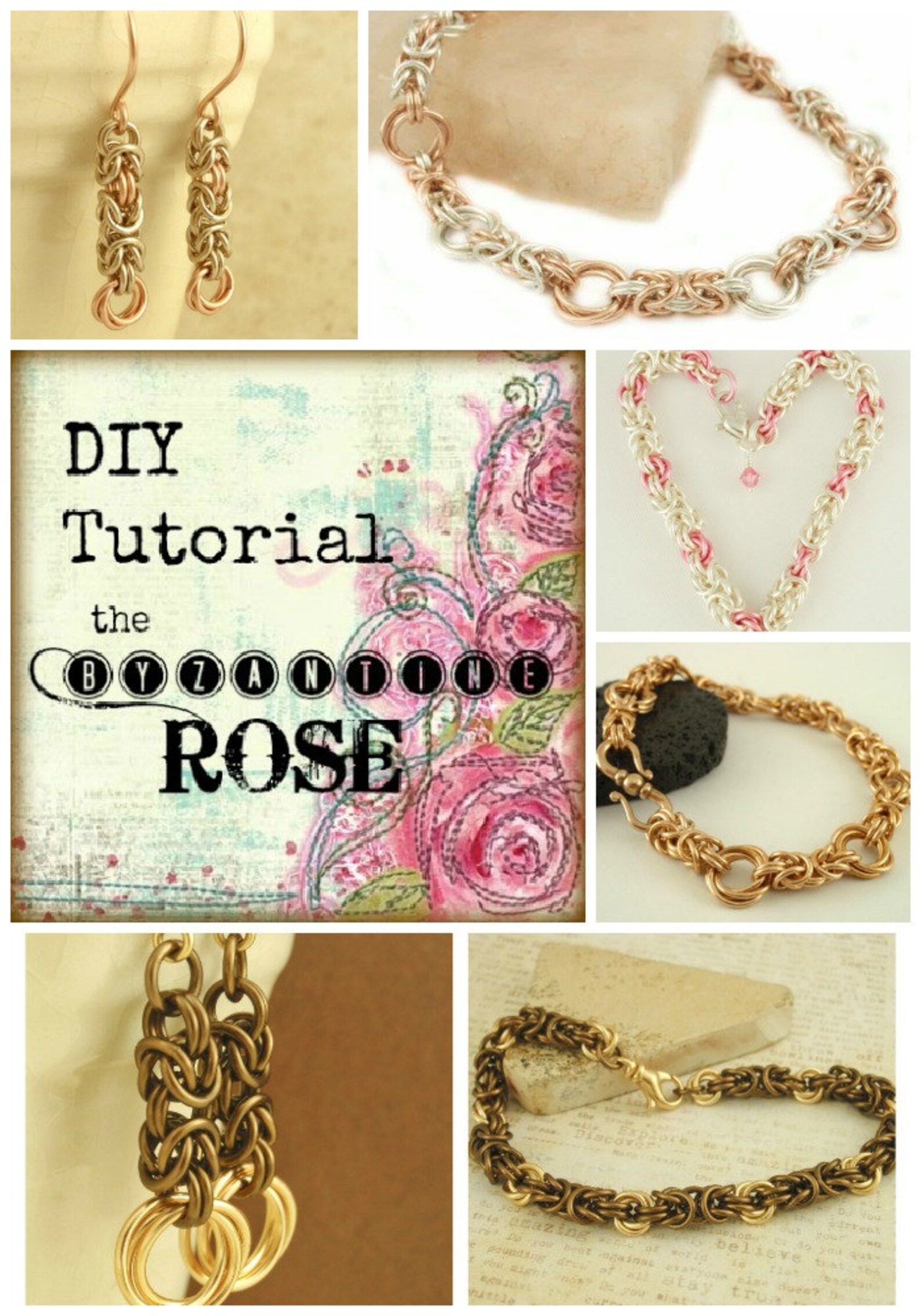 Byzantine Rose Chainmail Tutorial 9 Pages of Deluxe - Etsy