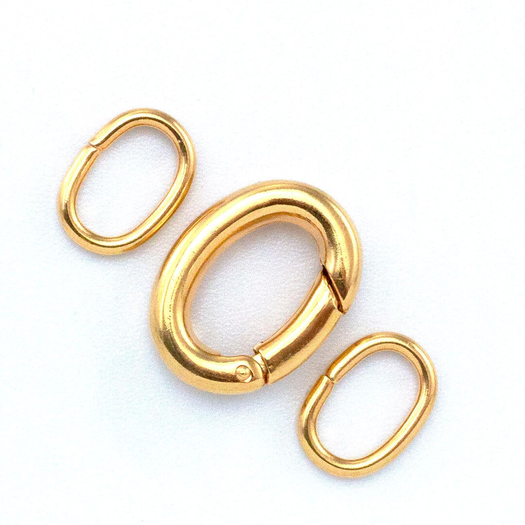 Triggerless Oval Clasp With 2 Matching Oval Jump Rings in 2 - Etsy