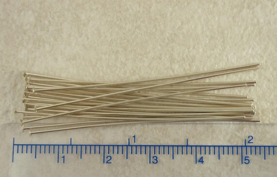 50 Silver Filled Flat Head Pins White Brass Core 22 24 | Etsy