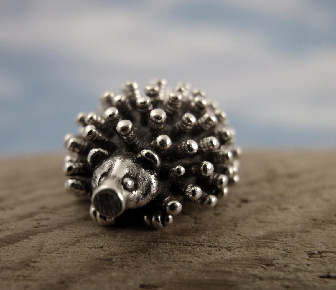 Holly Hedgehog Sterling Silver Charm 13mm X 11mm Handmade - Etsy