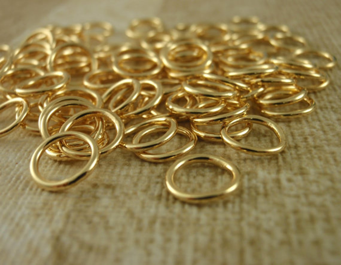 100 Soldered Closed Jump Rings in Copper Gunmetal Antique | Etsy