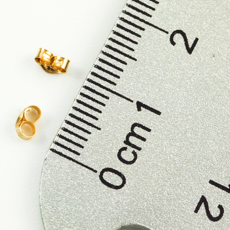 1 Pair 14kt Solid Gold Ear Nuts - Etsy