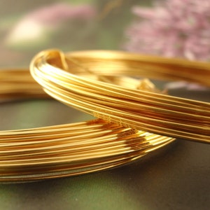 24kt Gold Plated Wire With Copper Core - Half Hard - You Pick Gauge 18 ...