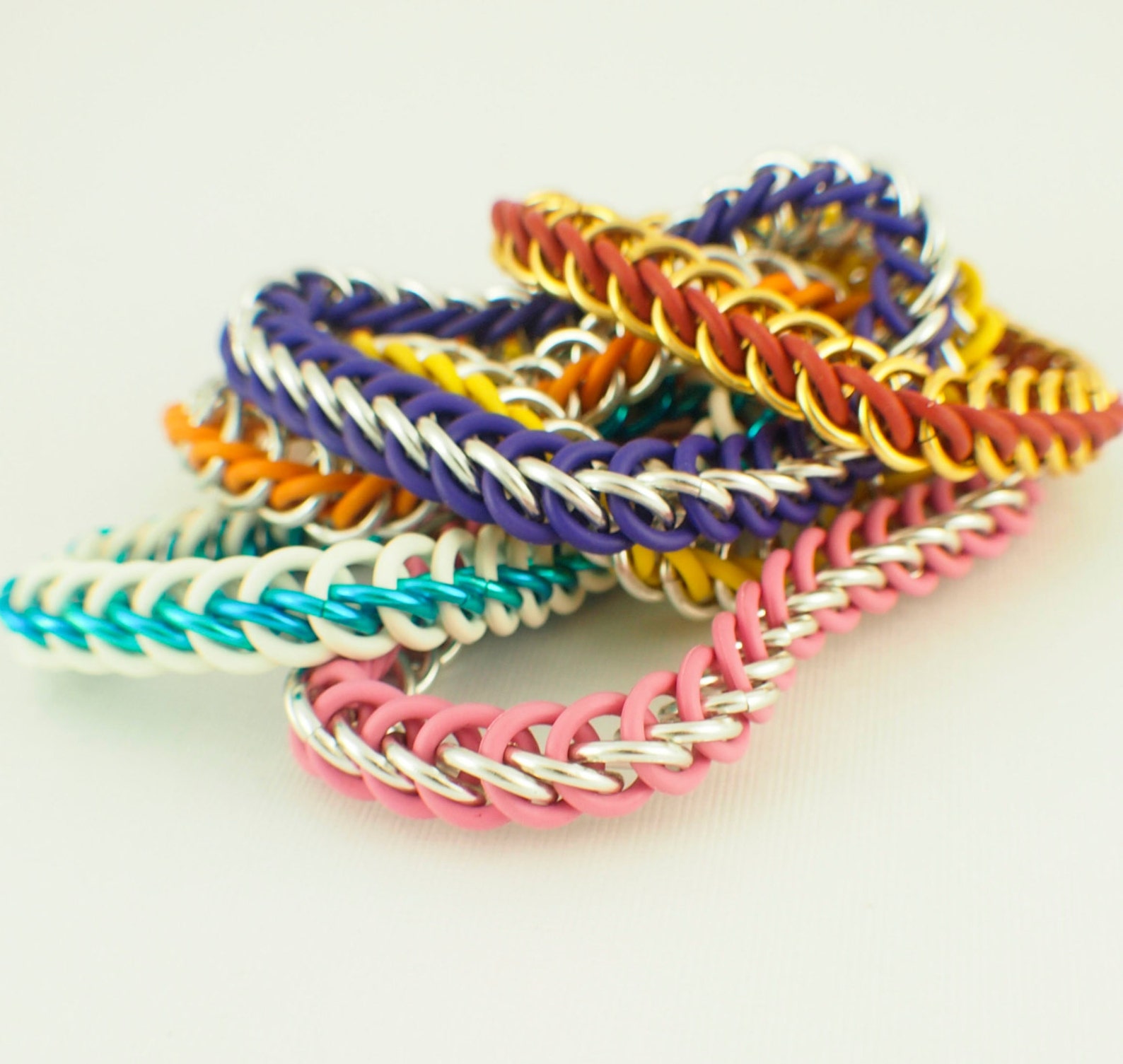 Premium Half Persian 3-1 Stretch Chainmaille Bracelet Tutorial - Etsy