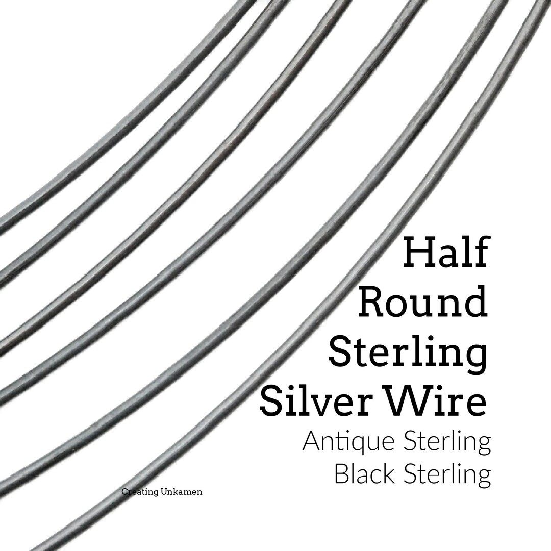 Antique or Black Sterling Silver Wire - 1/4 Troy Ounce Half Hard or ...