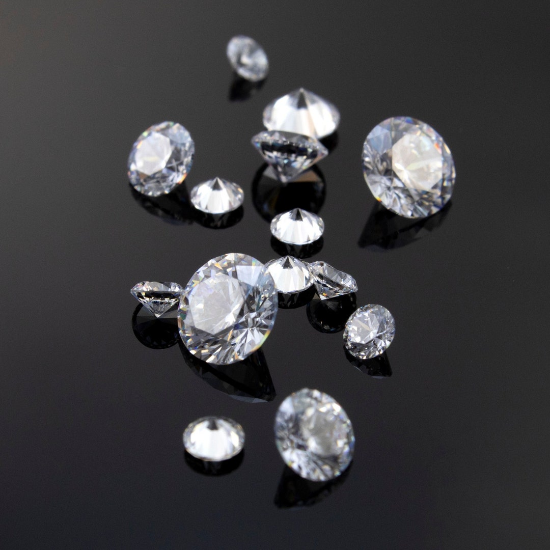 Cubic Zirconia - Loose Round Faceted CZ Stones - Great Alternative for ...