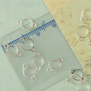 10 Open Circle Links - 7mm, 10mm, 13mm - Silver Plated or Gold Plated ...