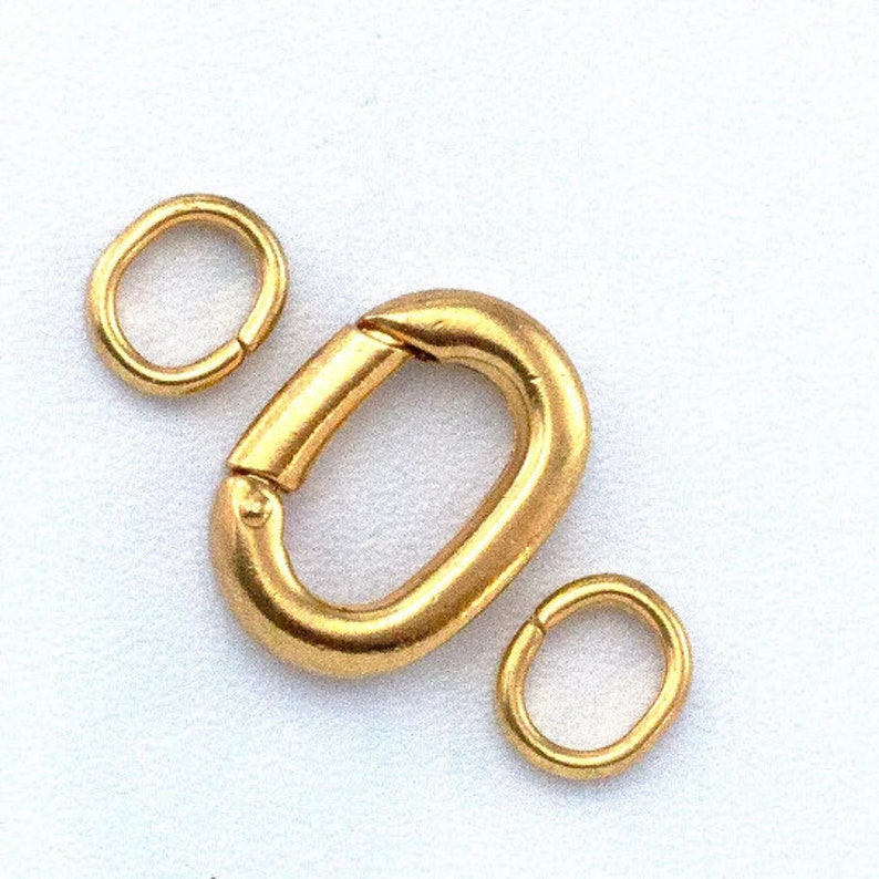 Triggerless Oval Clasp With 2 Matching Oval Jump Rings in 2 - Etsy