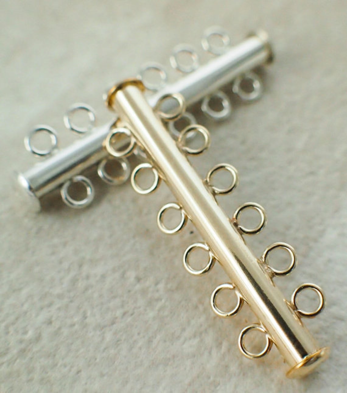 1 14kt Gold Filled Slide Lock Clasp 2 3 4 5 or 6 Strand - Etsy