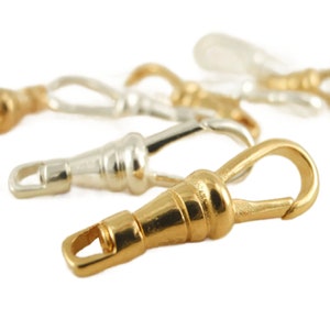 4 Large Self Closing Swivel Clasps - Triggerless - 22mm X 8mm - Silver ...