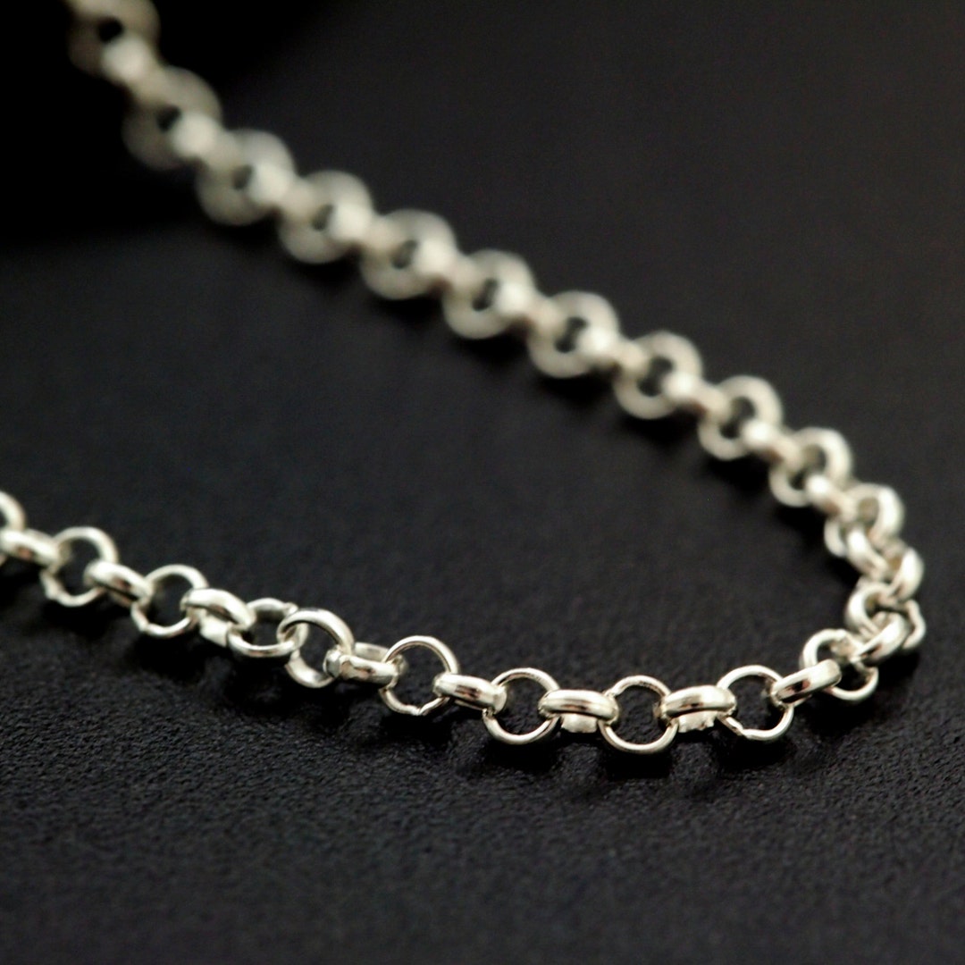 Sterling Silver Rolo Chain - 1.65mm in Shiny, Antique or Black - Custom ...