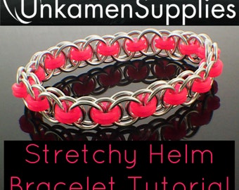 Chainmaille Tutorial Stretchy Helm Weave Bracelet - Etsy