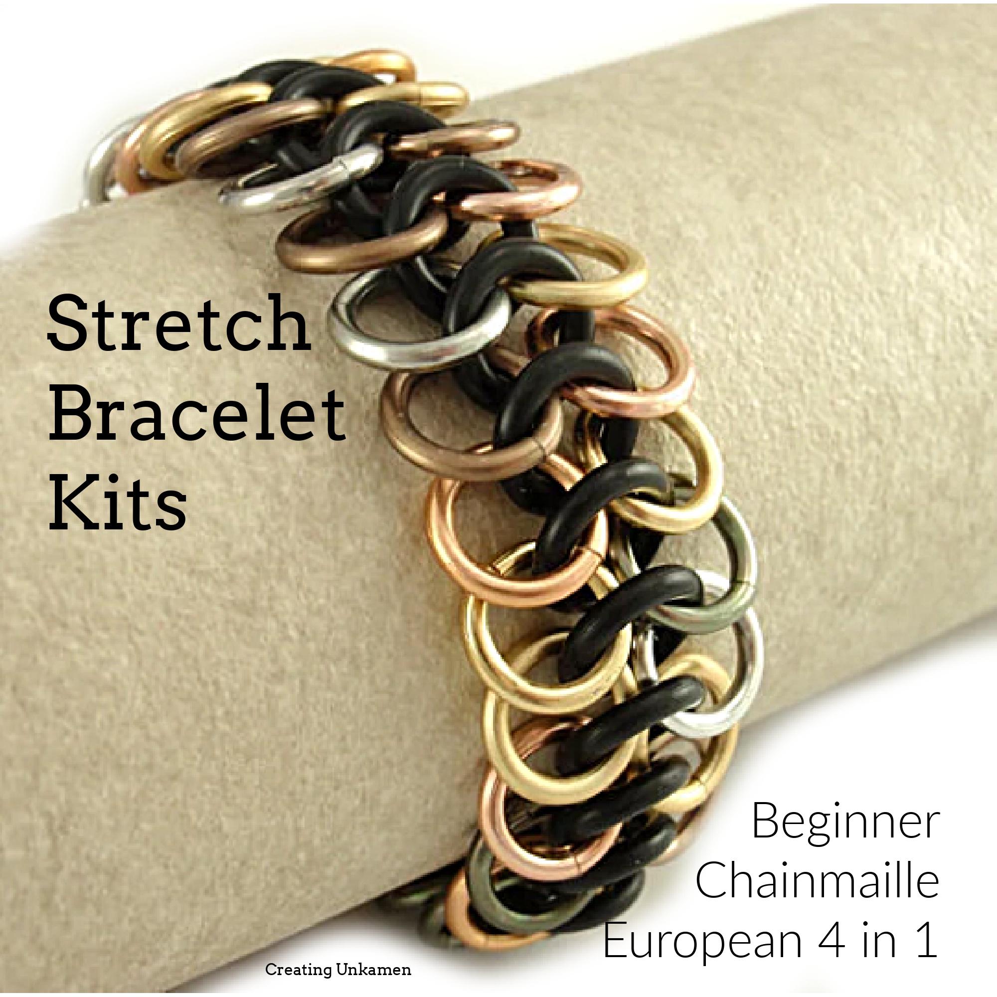 Stretch Bracelet Kits - European 4 in 1 Custom Chainmaille - Fun and ...