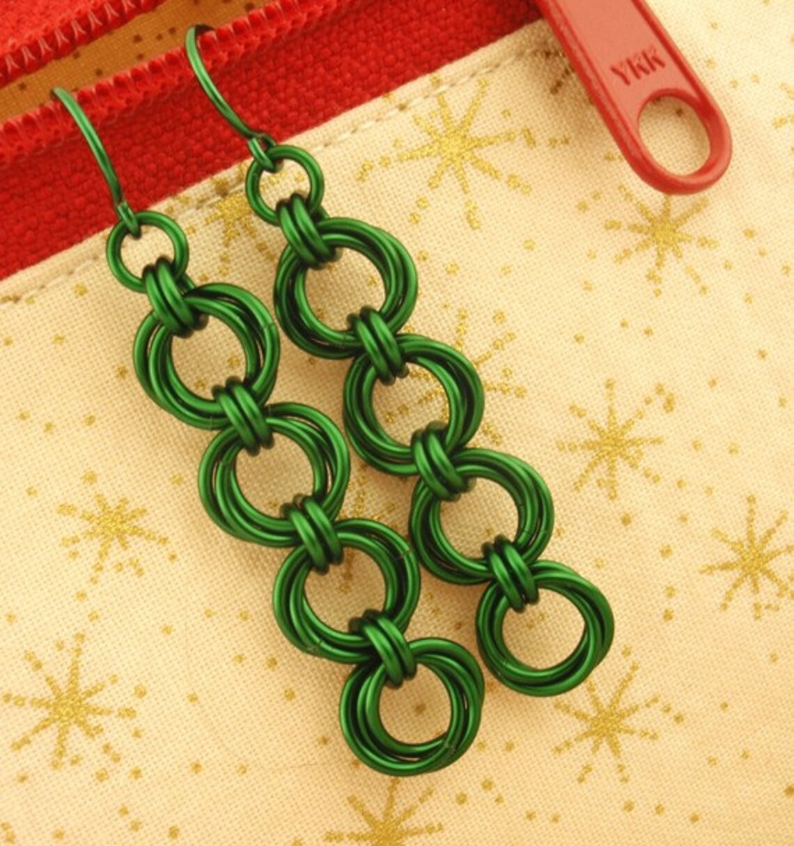 Chainmaille Christmas Earring Tutorials 3 Weaves Instant | Etsy