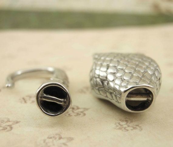 1 Sterling Silver Snake Hook Clasp Large 37mm X 10mm Shiny - Etsy