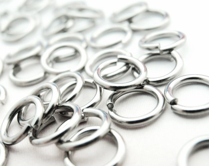 50 Stainless Steel Jump Rings 20 Gauge YOU Pick the Size 3mm 12mm OD ...