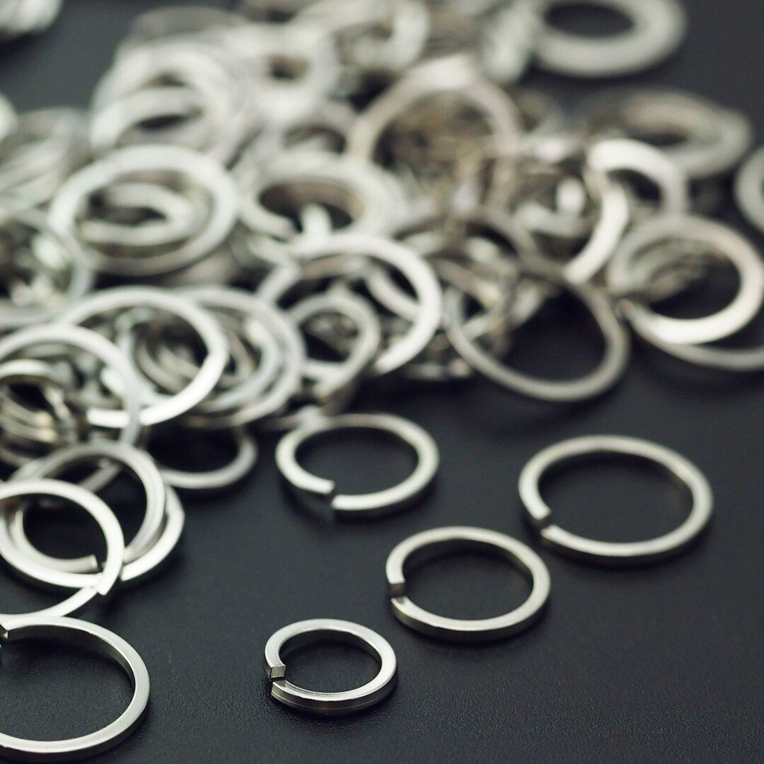 50 Square Stainless Steel Jump Rings 4 Sizes Best Commercially Made 100 ...