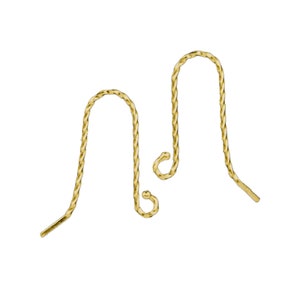 1 Pair Fancy Sterling Silver Ear Wires Also Available in Gold Finish ...