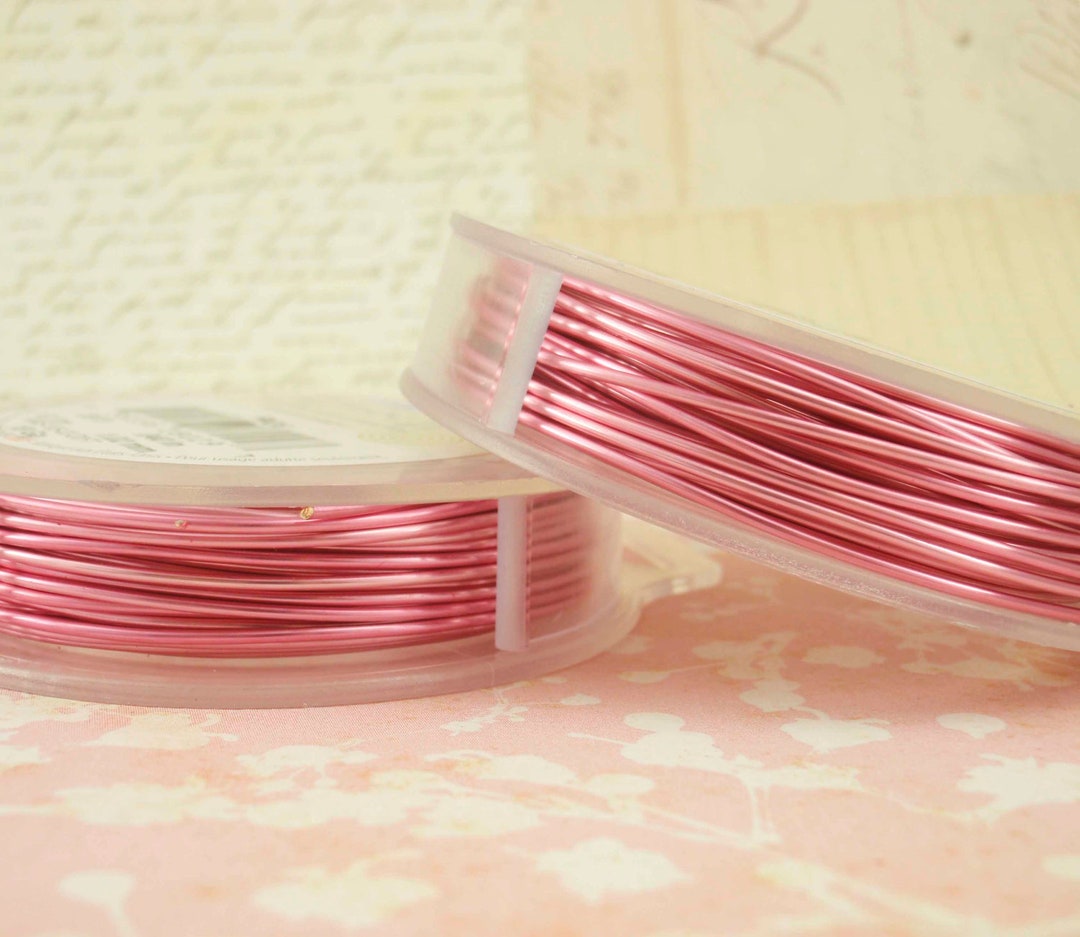 Rose Pink Artistic Wire - Permanently Colored - You Pick Gauge 18, 20 ...