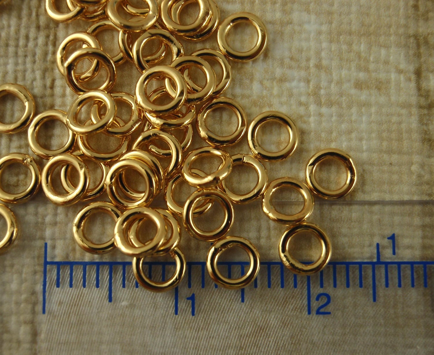 100 Soldered Closed Gold Plated Jump Rings - Best Commercially Made ...