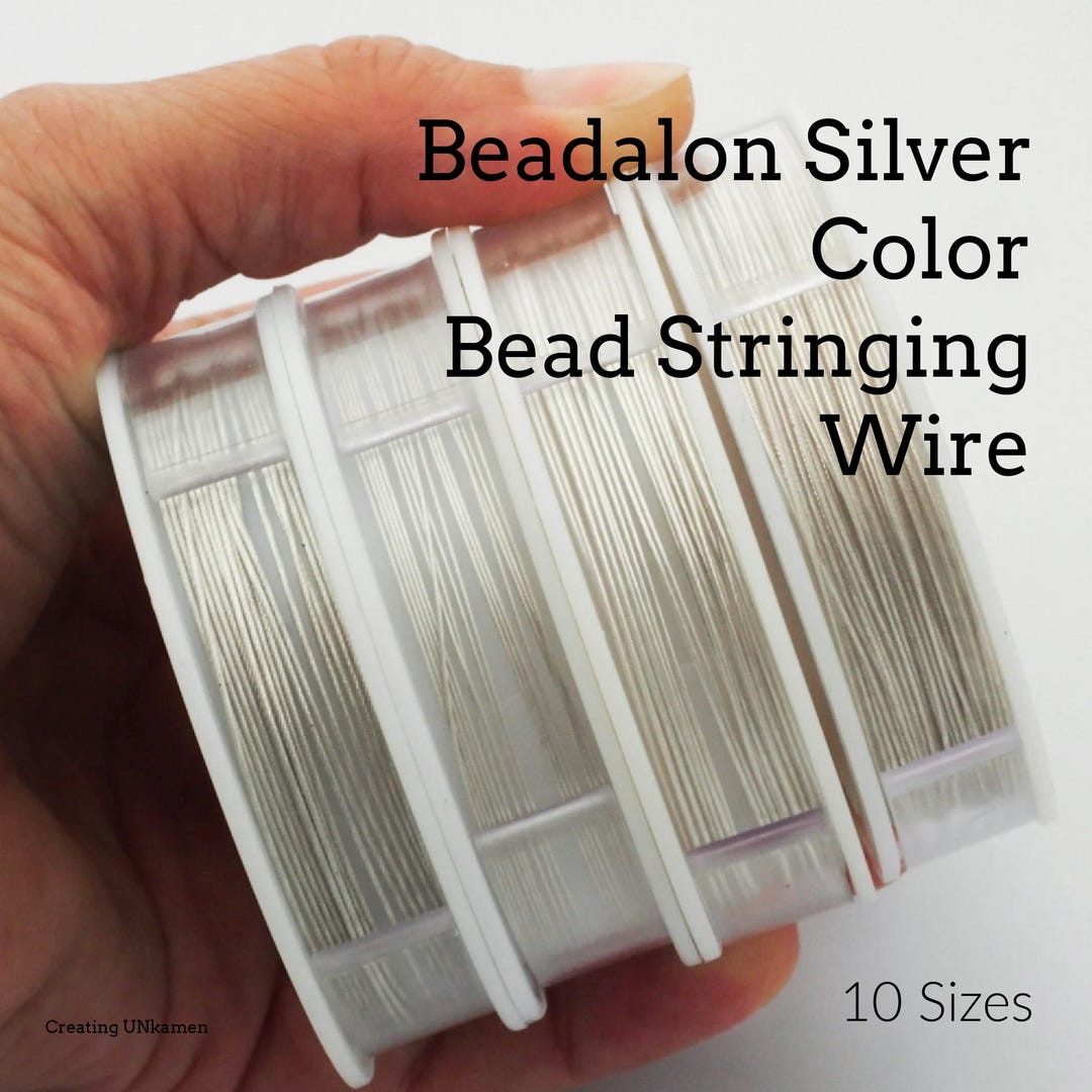 Beadalon Bead Stringing Wire - Silver Color 7 Strand, 19 Strand, 49 ...