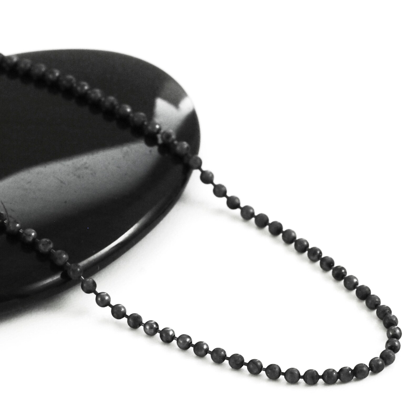 Sterling Silver Bead Chain 2mm by the Foot or Finished in - Etsy