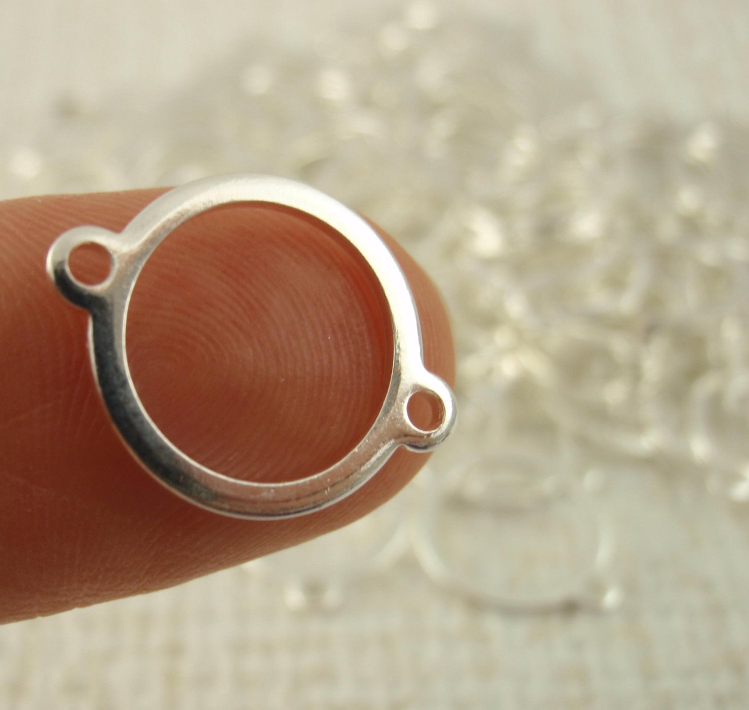 10 Open Circle Links - 7mm, 10mm, 13mm - Silver Plated or Gold Plated ...