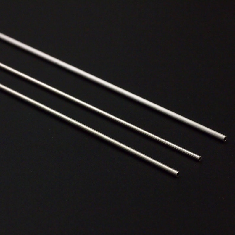 Small Round Sterling Silver Tubing in Custom Lengths - 2 Inch to 12 ...