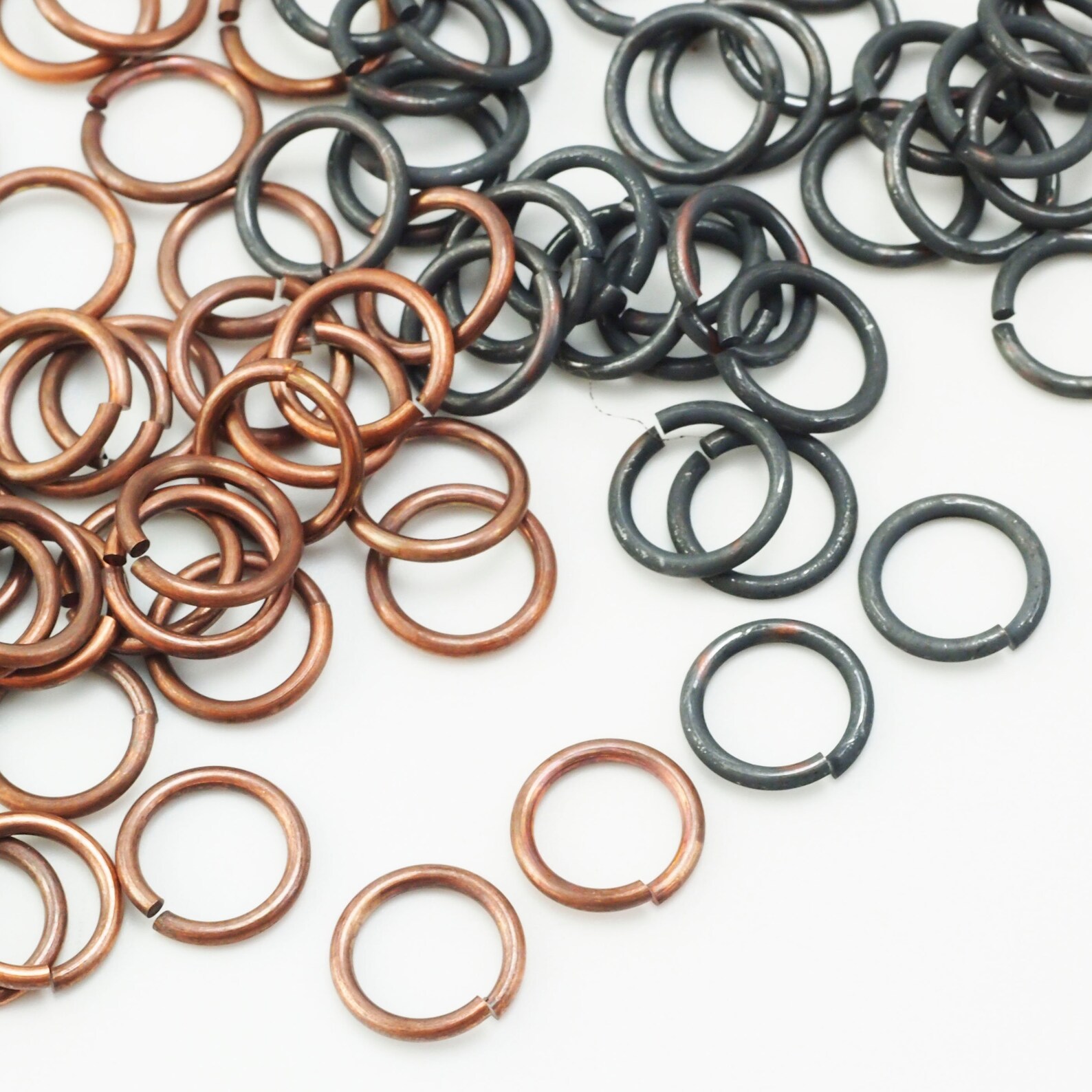 100 Oxidized Antique Copper Jump Rings You Choose 24 22 - Etsy