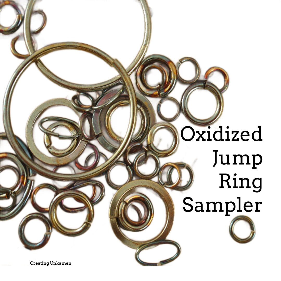 Jump Rings 50 Oxidized Metal - Copper, Brass, Bronze Deluxe Handmade ...